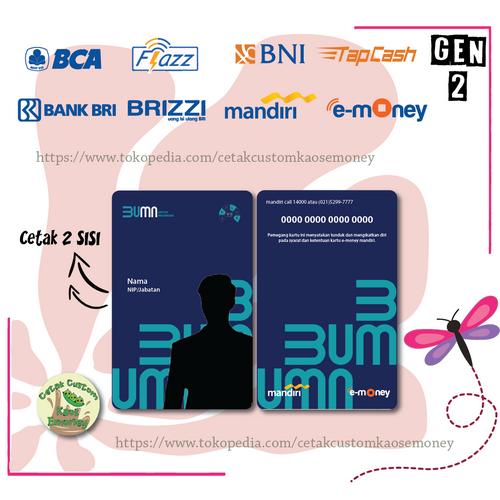 Jual KARTU EMONEY DESIGN ID CARD AKHLAK MANDIRI BRI BNI BCA - 2 SISI ...