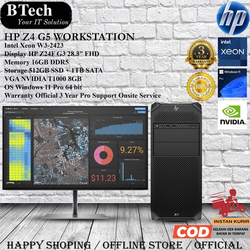Jual HP Z4 G5 WORKSTATION Xeon W3-2423 16GB 512GB+1TB VGA 8GB W11P ...