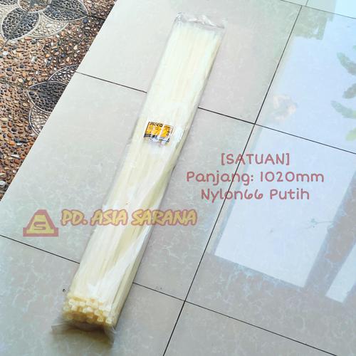 Jual [1020mm] Cable Ties Putih Nylon 66 INGCO HCT10201 Ikat Kabel Tis ...