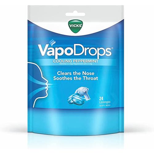 Jual Vicks VapoDrops Cooling Menthol / Original Menthol 24 Lozenges ...