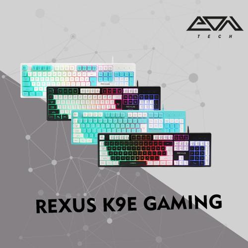 Jual Rexus K9E Gaming Keyboard - Membran Rainmbow - Black White - Kota ...