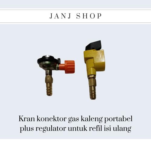 Jual Kran konektor gas kaleng portabel plus regulator untuk refil isi ...