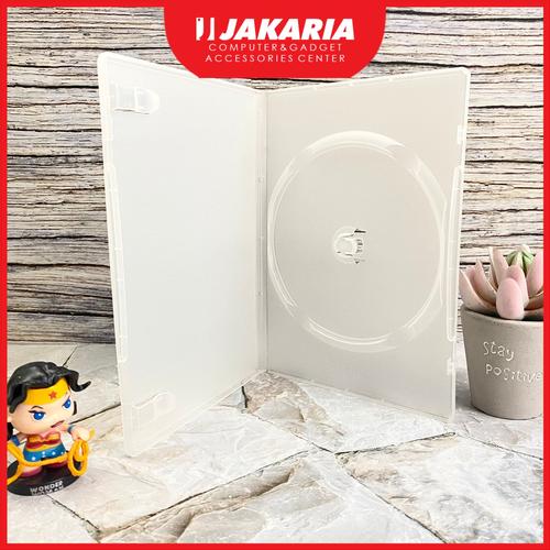 Jual Casing DVD Single 9mm Slim Tempat DVD Plastik Case Putih Isi 1 GT ...