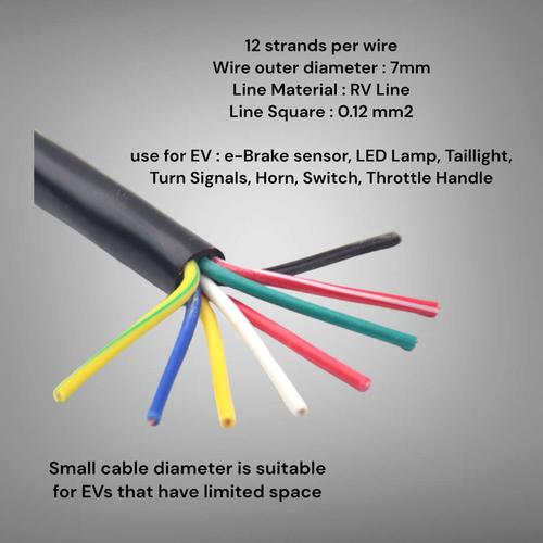 Jual Kabel Isi 8 Diameter Kecil AWG 26 Cocok untuk Fiido, EV, Molis ...