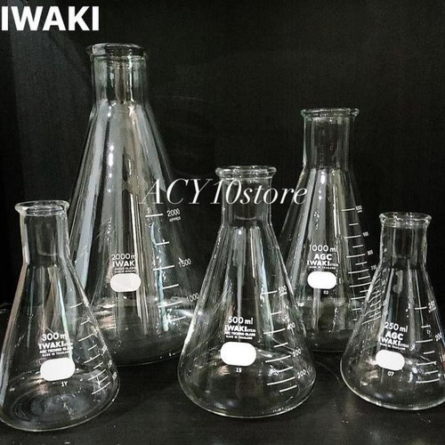 Jual Iwaki Erlenmeyer Flask 250Ml, 300Ml, 500Ml, 1000Ml, 2000Ml - 300 ml - Jakarta Utara - Gift ...