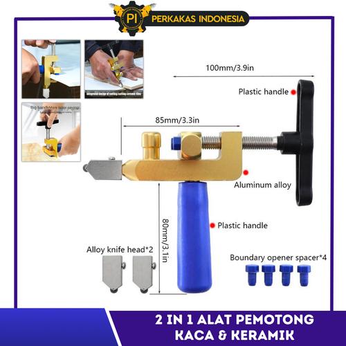 Jual Pisau Potong Kaca Keramik 2 in 1 Glass Diamond And Tile Cutter ...