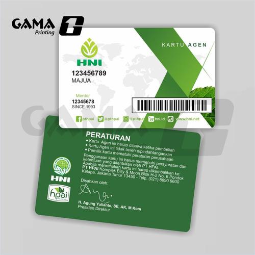 Jual Cetak Kartu ID Card Member HPAI HNI Bahan PVC Sehari Jadi Bisa ...