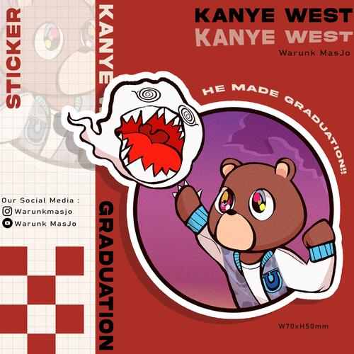 Jual Stiker Beruang Kanye West Graduation - Stiker & Gantungan Kunci ...
