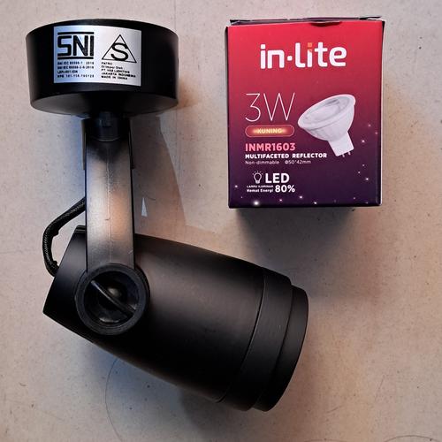 Jual lampu sorot Led Inlite mr16 3w bahan alum fatro lsg plafon ...