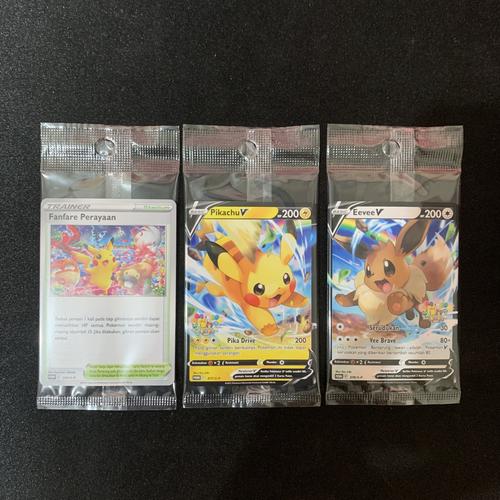 Jual ( Sealed ) Pokemon TCG IND Promo Fanfare Perayaan,Pikachu V,Eevee V - Jakarta Barat - Otaku ...