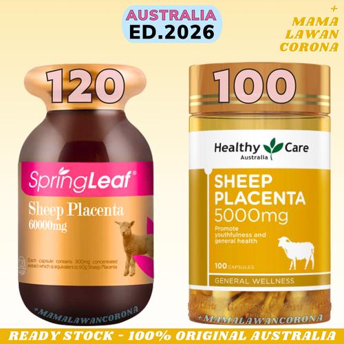 Jual Spring Leaf Sheep Placenta 60000g 120 Capsules Springleaf Healthy Care - HC 5000mg 100 ...