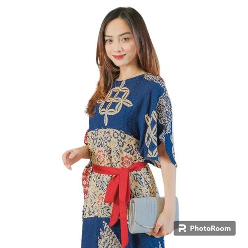 Jual Baju Dress Batik Wanita Pakaian Pesta Kondangan Batik Mewah Elegan ...