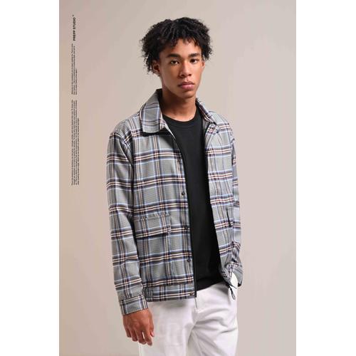 Jual JAKET PREPP STUDIO REMY TARTAN JACKET BLUE - BLUE, L - Jakarta ...