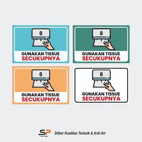 Jual Stiker Sign Gunakan Tissue Secukupnya - Peach - Kota Bekasi - Sign ...