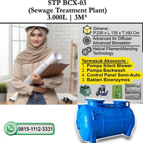 Jual Septictank Biofil IPAL STP Biotech 3.000 Liter 3M3 / Biotank Tank ...