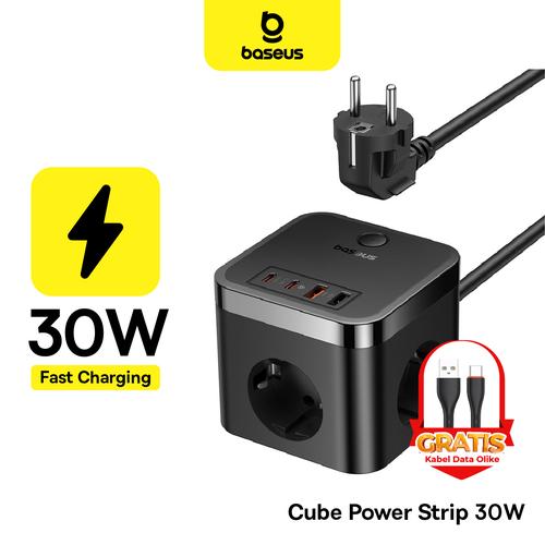 Promo BASEUS POWERCOMBO CUBE POWER STRIP 3OW FAST CHARGING - Kab ...