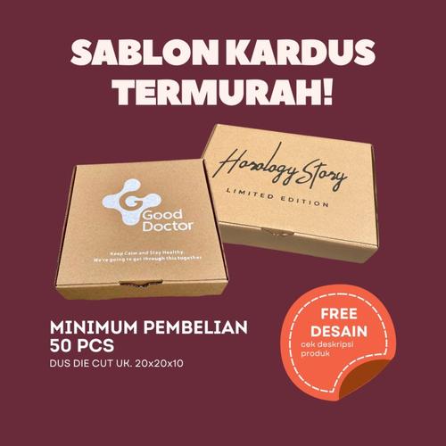 Jual Kardus Packing Custom Uk. 20x20x10 cm Packaging Custom Sablon ...