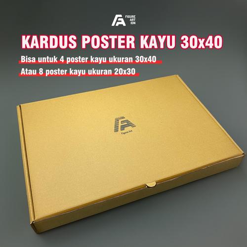 Jual Kardus Packing Checkout Poster Kayu 30x40 Bisa untuk 4 Poster Kayu ...