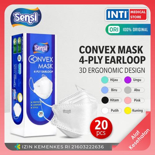 Jual Sensi | Convex Mask 4 Ply | Masker Earloop 4 Ply | Masker Sensi ...