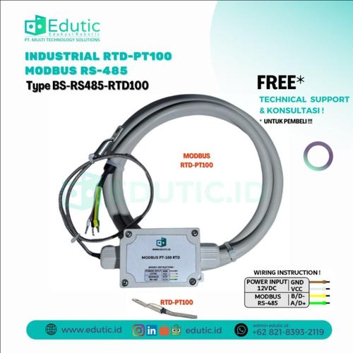 Jual Box Sensor RTD PT100 MODBUS RS485 Type BS-RS485-RTD100 - Kab ...