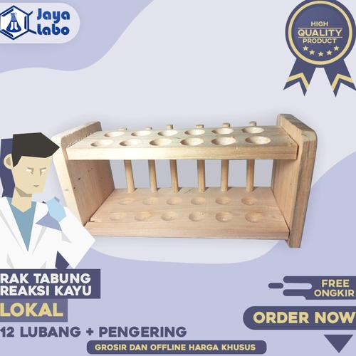 Jual RAK TABUNG REAKSI KAYU 12 LUBANG + PENGERING 6 - Jakarta Utara ...