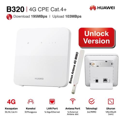 Promo Huawei B320 Modem Router WiFi 4G LTE CPE Unlock All Operator ...