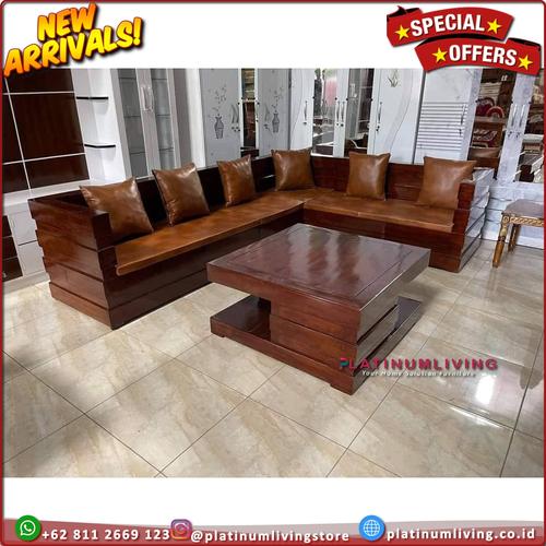 Jual Kursi Tamu Jati Sudut Model Box Kursi Sofa Tamu Sudut Minimalis ...