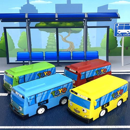Jual Mainan Anak Bus Toyo the little bus kecil Pullback isi 4pcs ...
