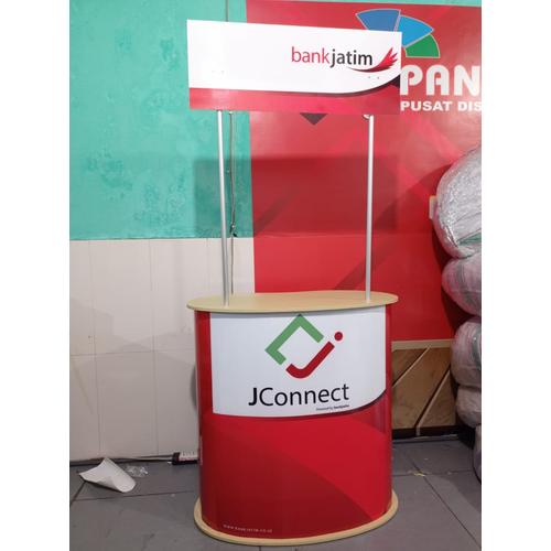 Jual Pop Up Counter With Header Bank Jatim Custom Nama Cabang /Meja ...