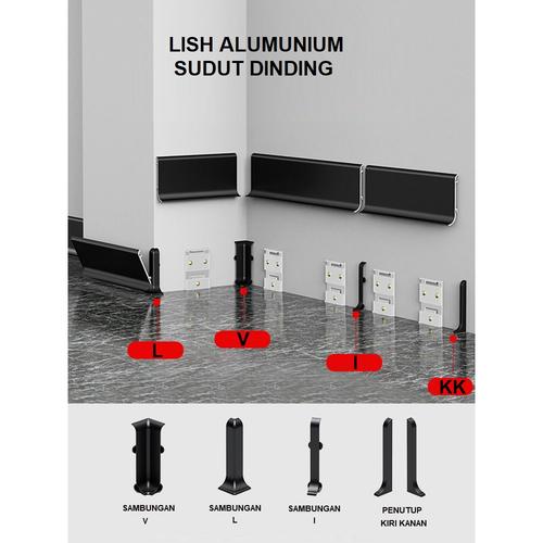 Promo Lish List Lis Aluminium Sudut Dinding Rumah Plain Anti Tahan ...