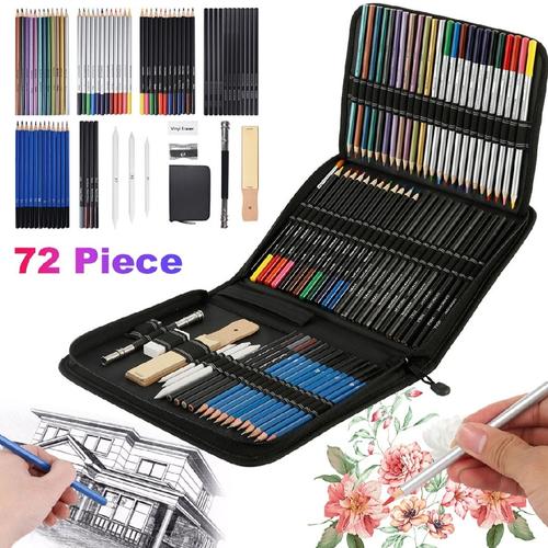 Jual 72 Pcs Sketching Pencil Set Pensil Sketsa Drawing Kit Tools Art ...