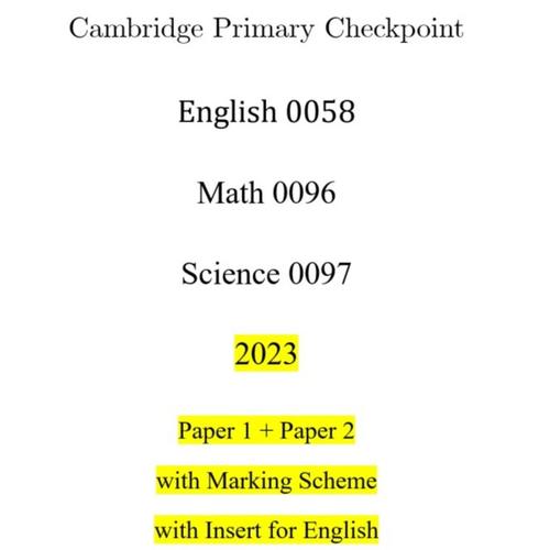 Jual Cambridge Primary Checkpoint English, Math, Science Tahun 2023 ...