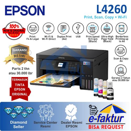 Promo Printer Epson L4260 L 4260 L-4260 PENGGANTI L4160 Wifi all in one ...