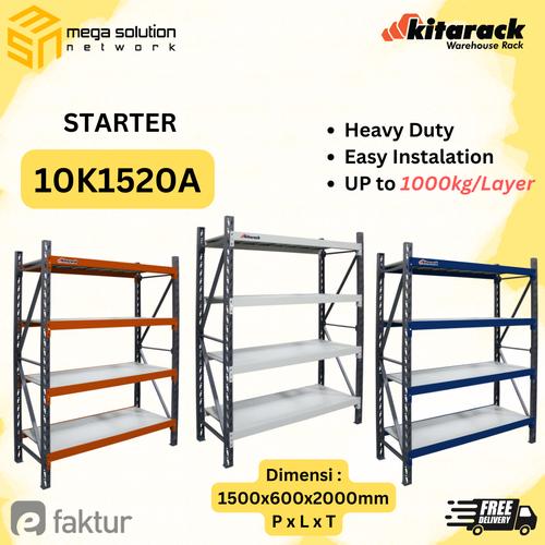 Jual RAK GUDANG STARTER 1000KG/LAYER TINGGI 2M PANJANG 1,5M HEAVY DUTY ...