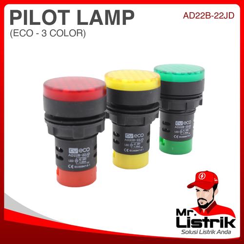 Jual PILOT LAMP 22MM 220VAC ECO / AD22B-22JD - Merah - Jakarta Barat ...