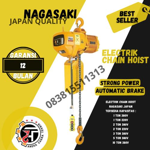 Jual Electric chain hoist 3 ton x 6 meter (1Jalur) 380V NAGASAKI JAPAN ...