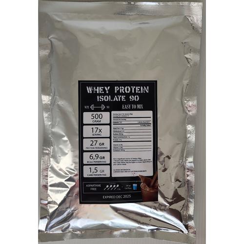 Jual Susu Whey Protein ISOLATE WPI 90 rasa Coklat 500 gram - Jakarta ...