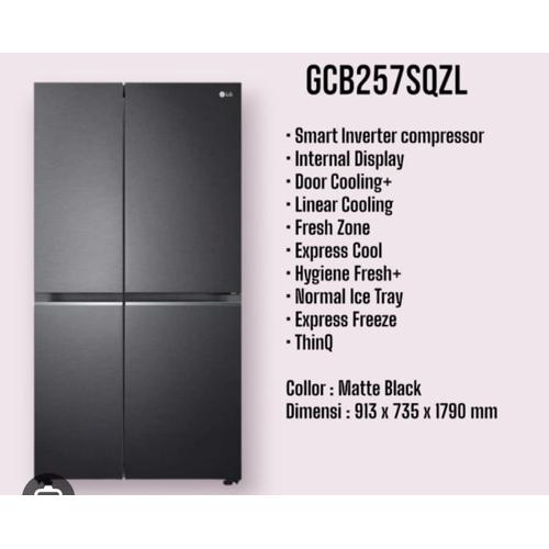 Promo Kulkas LG SideBySide GCB257SQZL 655 Liter Smart Inverter Door ...