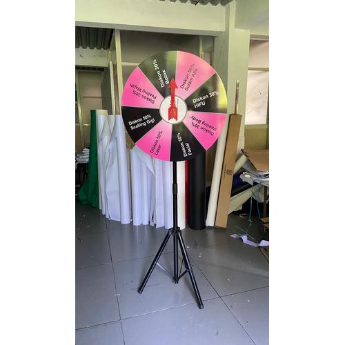 Jual Spin Wheel 80cm Custom Desain Bebas / Tripod Roda Undian Giveaway ...
