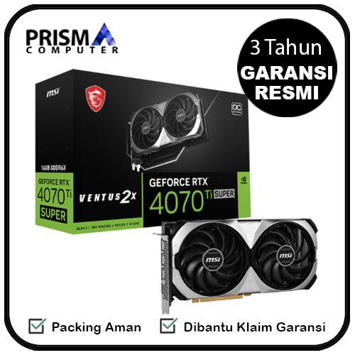 Jual VGA MSI RTX 4070 Ti SUPER 16G VENTUS 2X OC 16GB GDDR6X - Jakarta ...