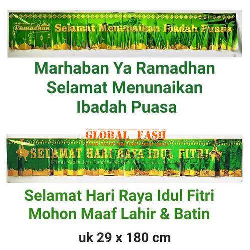 Jual garland / banner selamat hari raya idul fitri / hiasan lebaran ...