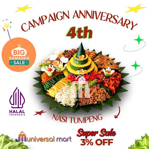 Jual Tumpeng Nasi Kuning Hijau Ukuran Besar Untuk Porsi 15 Orang - AYAM ...