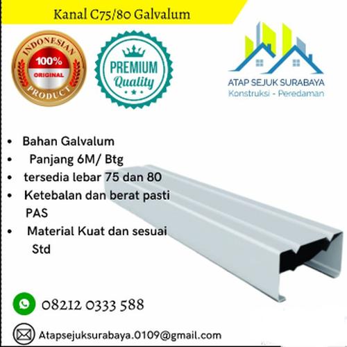 Jual Kanal C75/80 Rangka Galvalume Rumah - 0.75 - Kota Surabaya - Atap ...