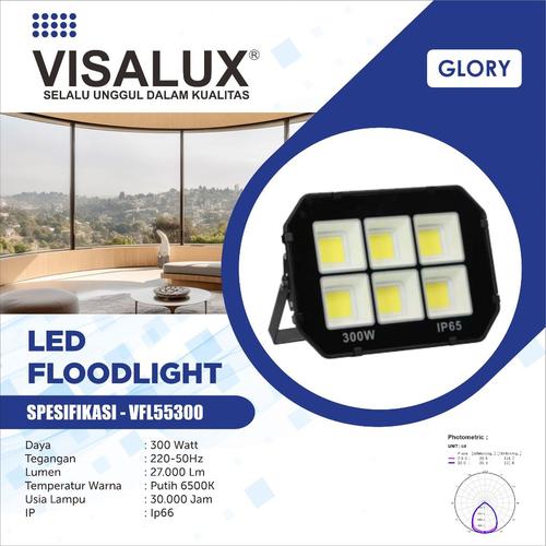 Jual LAMPU SOROT LED 300 Watt IP66 GLORY VISALUX GLO VFL 55300DL - Kota ...