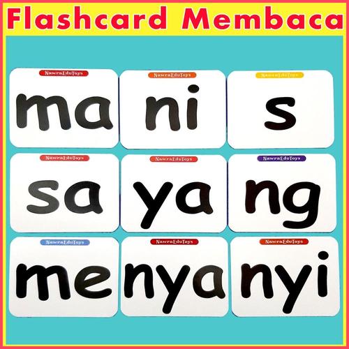 Jual Flashcard Belajar MEMBACA SUKU KATA, Huruf Abjad Alfabet Alphabet ...