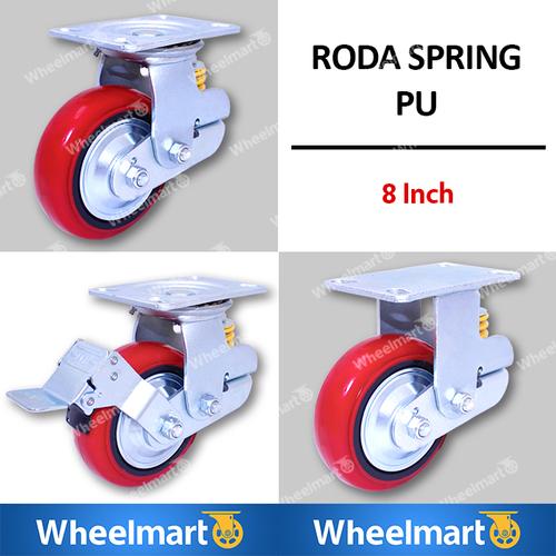 Jual Roda Troli Spring PU 8 inch - Heavy Duty - Rigid (Mati) - Jakarta ...