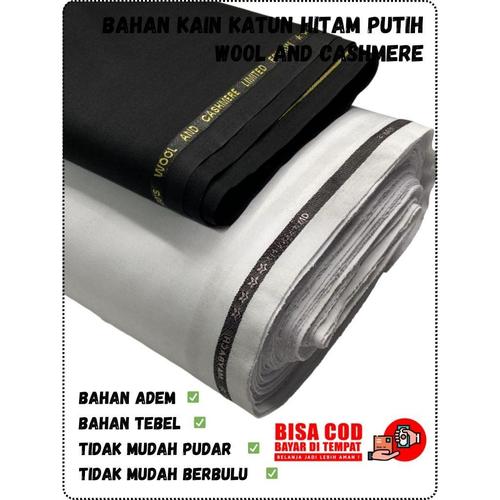 Jual KAIN PUTIH BERSIH DAN HITAM PREMIUM IMPORT DINAS PNS, ASN, PERAWAT ...