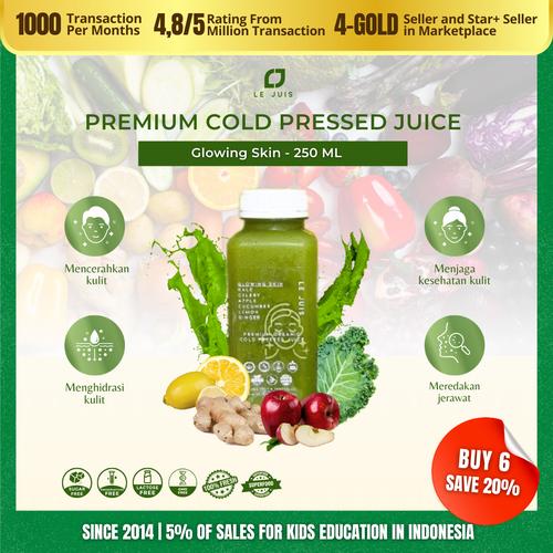 Jual Skin Glowing Jus Kale Seledri Apel Timun Cold Pressed Juice Le ...