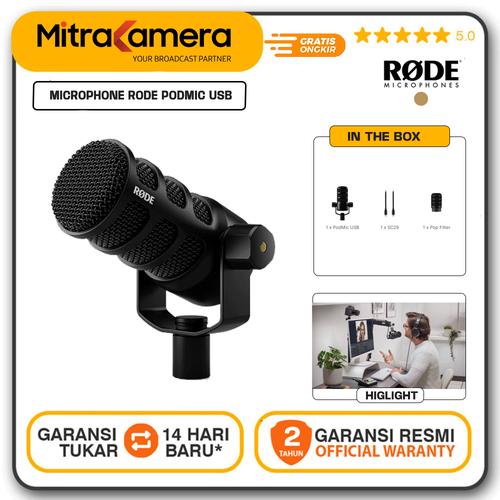 Jual RODE PodMic USB and XLR Dynamic Broadcast Microphone - Kota ...