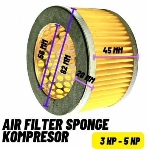 Jual Air Filter Element Sponge Saringan Udara Kompresor Angin 3 hp - 5 ...